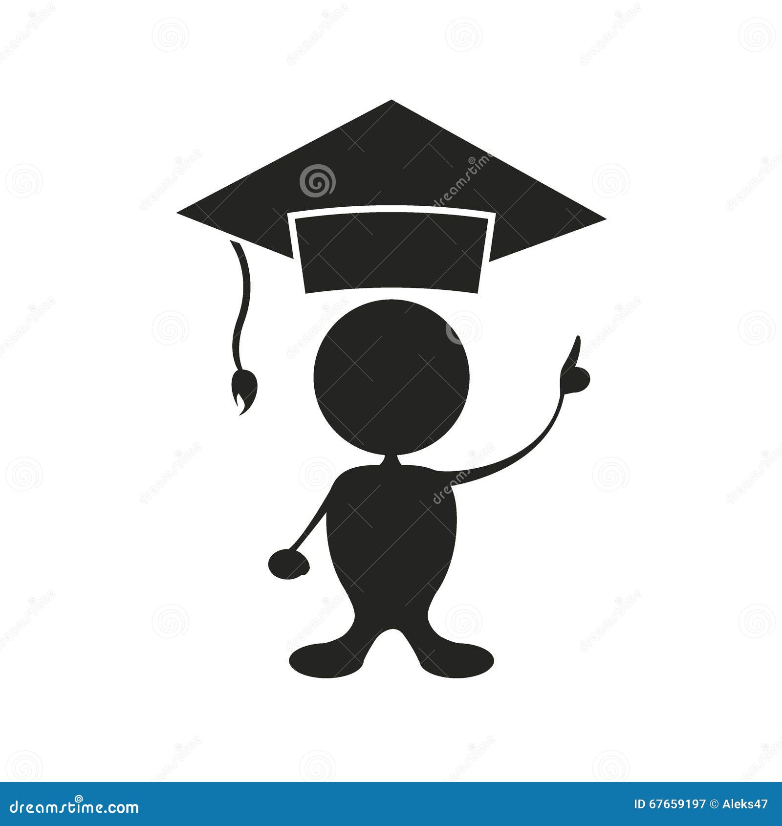 Symbol of Man Pointing at Something Stock Vector - Illustration of ...