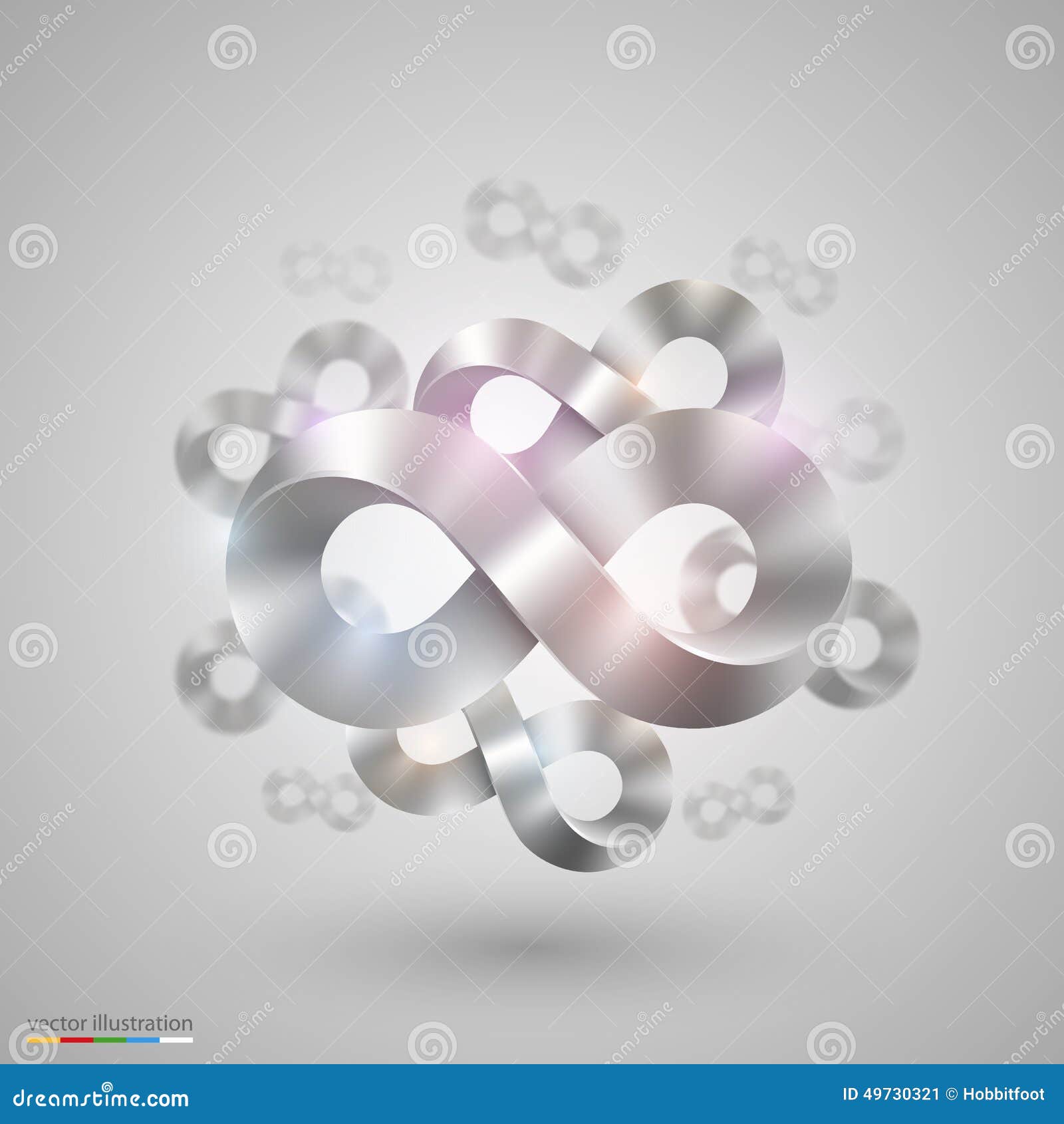 Symbol of many infinity stock vector. Illustration of element - 49730321