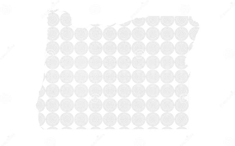Symbol Map of the State Oregon, Showing the State with Concentric ...