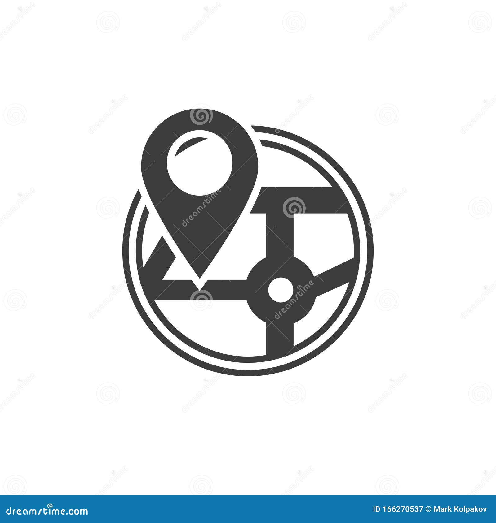 Symbol Map Vector Icon on White Background Stock Vector - Illustration ...