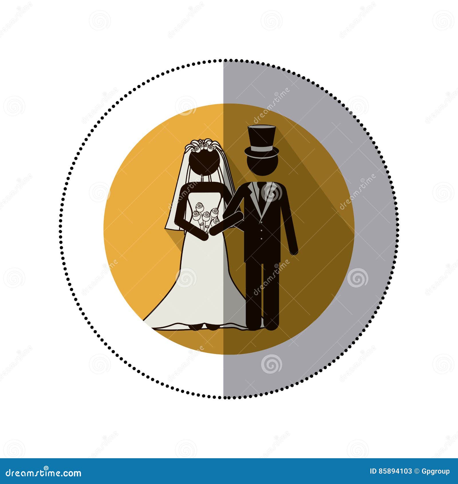 Symbol Married Couple Icon Image Stock Illustration - Illustration of ...