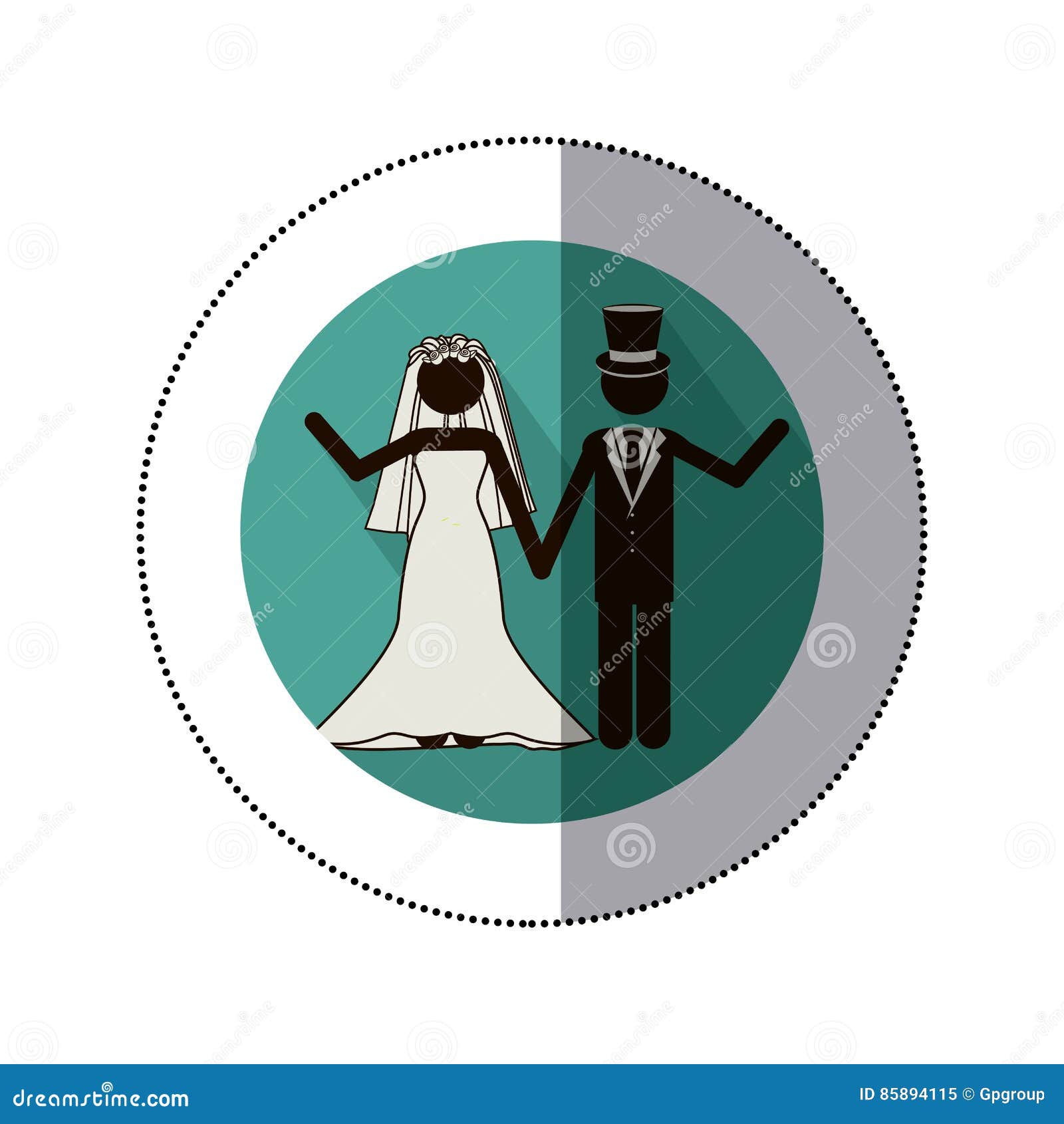 Symbol Married Couple Icon Image Stock Illustration - Illustration of ...