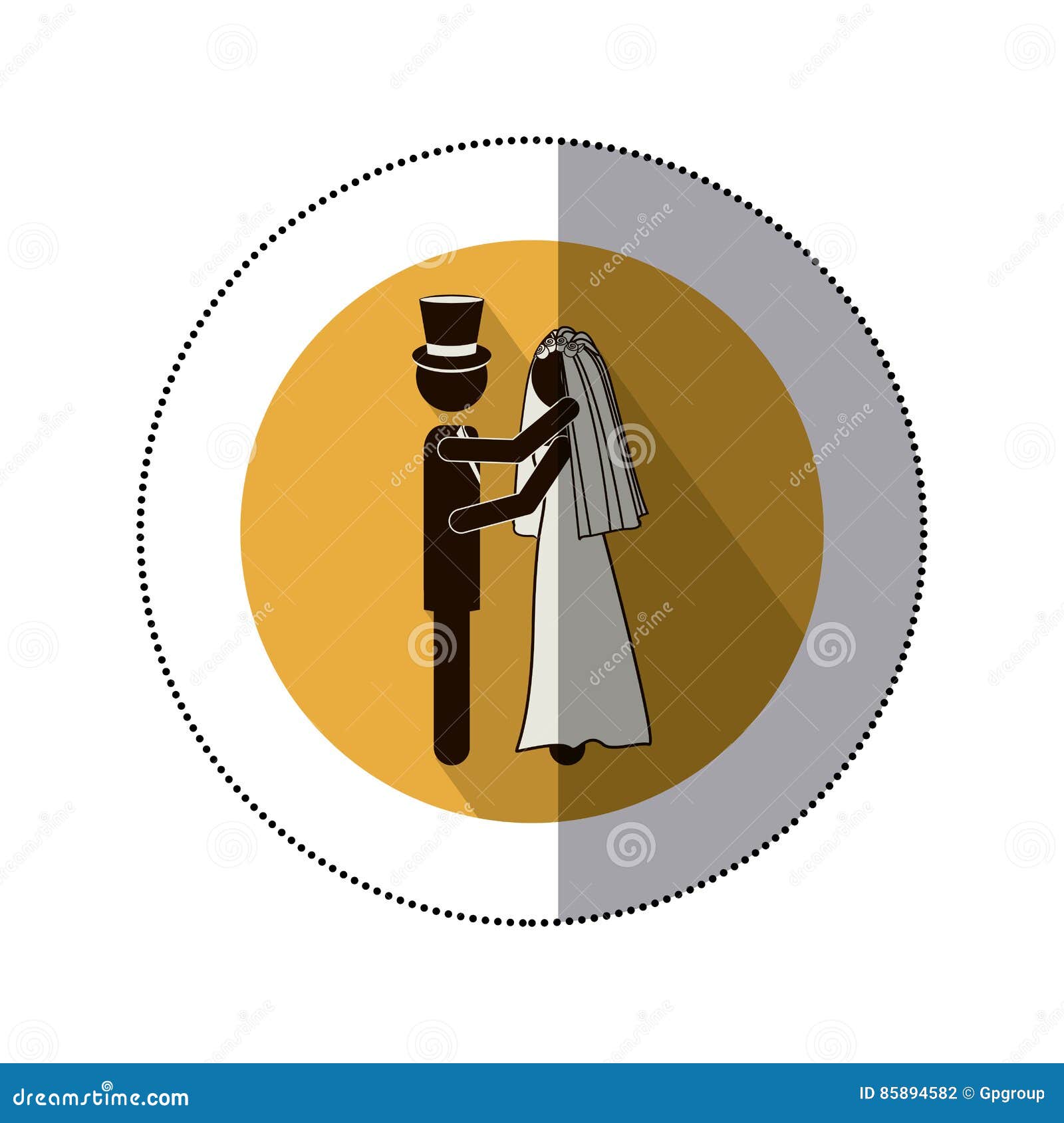 Symbol Married Couple Icon Image Stock Illustration - Illustration of ...