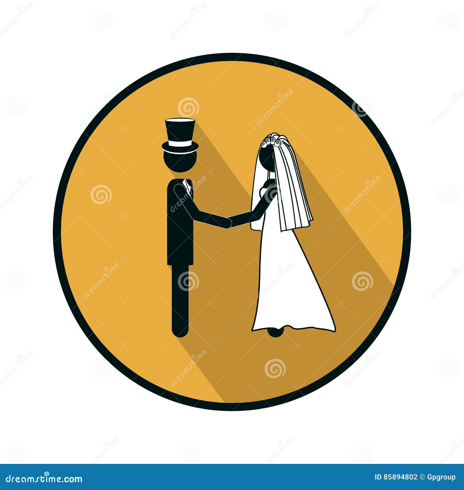 Symbol Married Couple Icon Image Stock Illustration - Illustration of ...