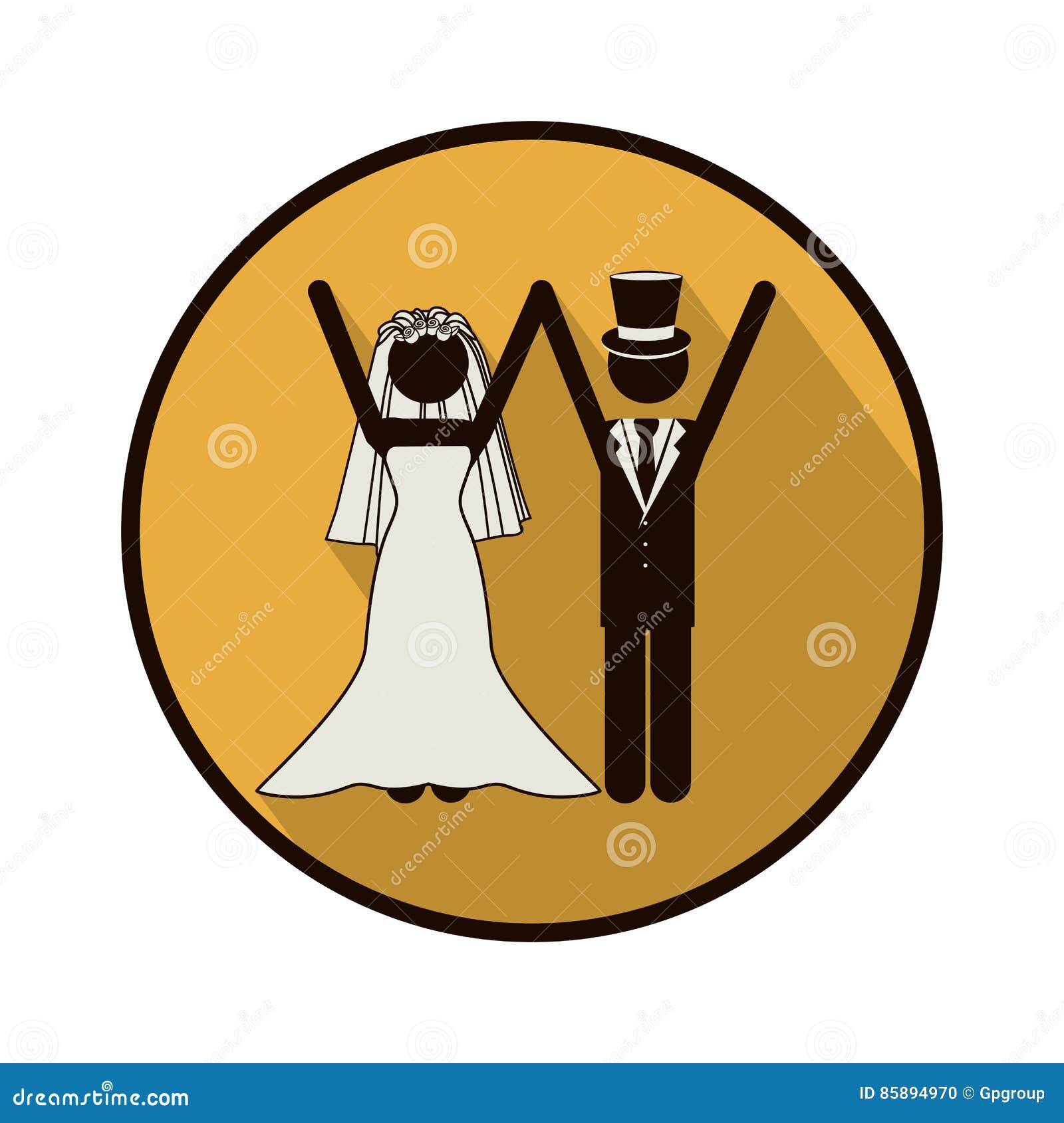 Symbol Married Couple Icon Image Stock Illustration - Illustration of ...