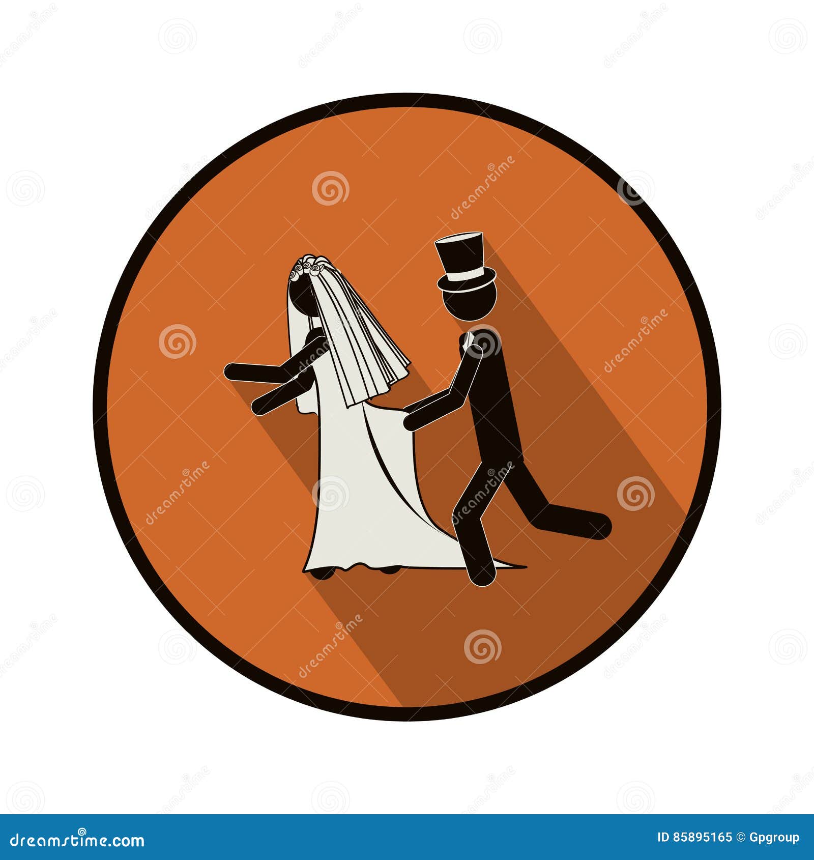 Symbol Married Couple Icon Image Stock Illustration - Illustration of ...