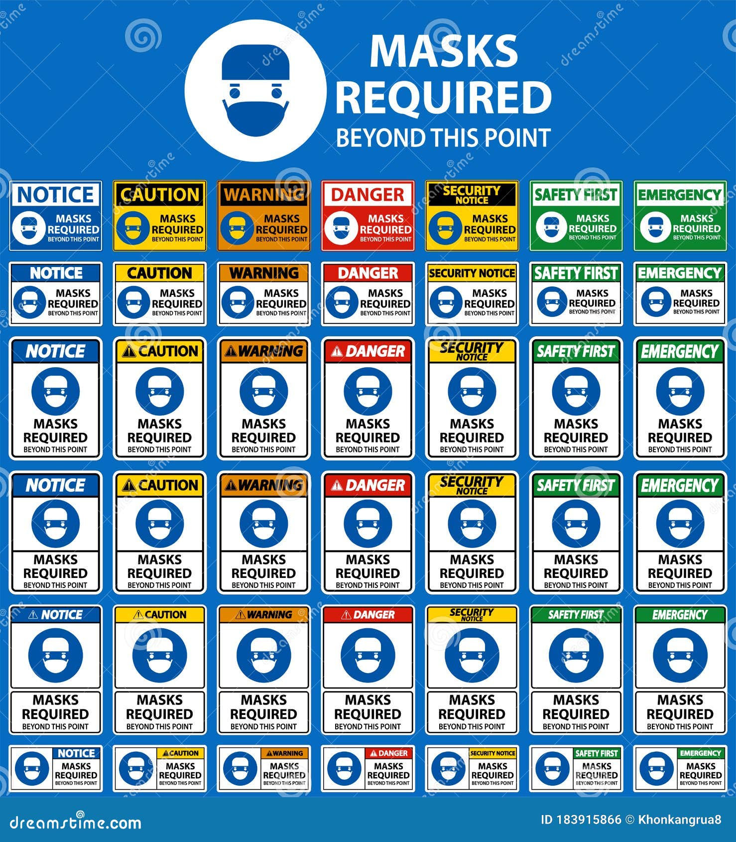 Symbol Masks Required Beyond this Point Sign Stock Vector ...