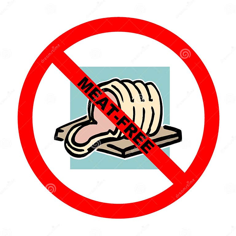 Symbol: Meat-Free Text stock illustration. Illustration of meatless ...