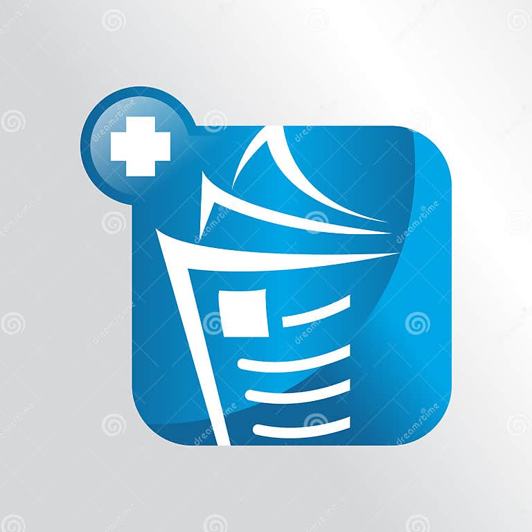 Symbol of Medical Record Logo Icon Design Template Vector Illustration ...