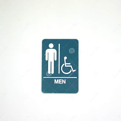 Symbol for men s room stock image. Image of restroom, handicapped - 68071