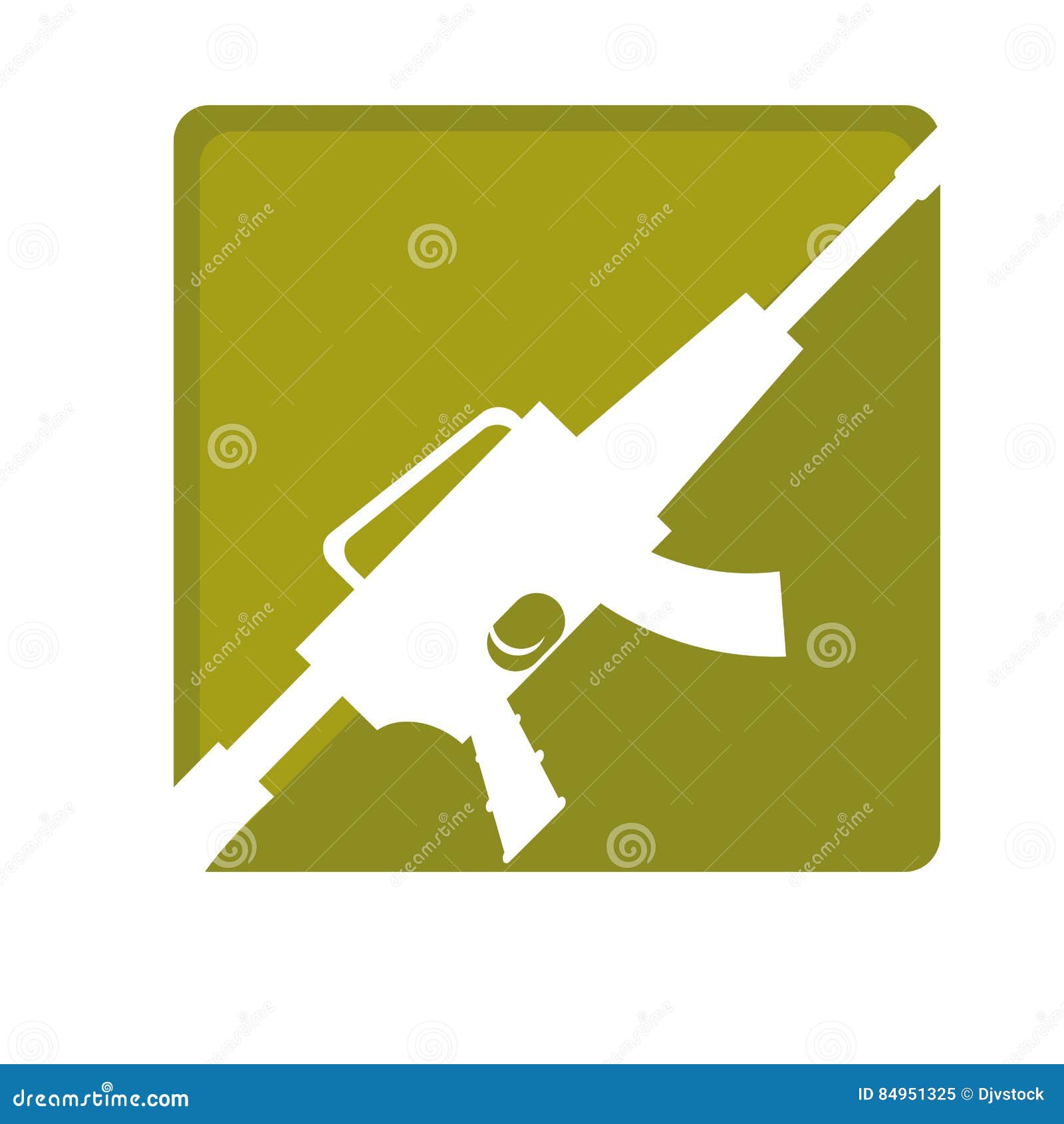 Symbol of Military Rifle Icon Image Stock Illustration - Illustration ...