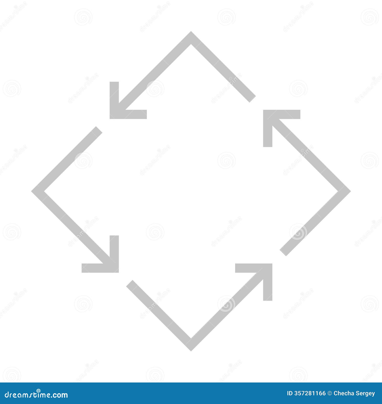 Movement of Arrows in the Shape of a Square or Diamond. Stock Vector ...