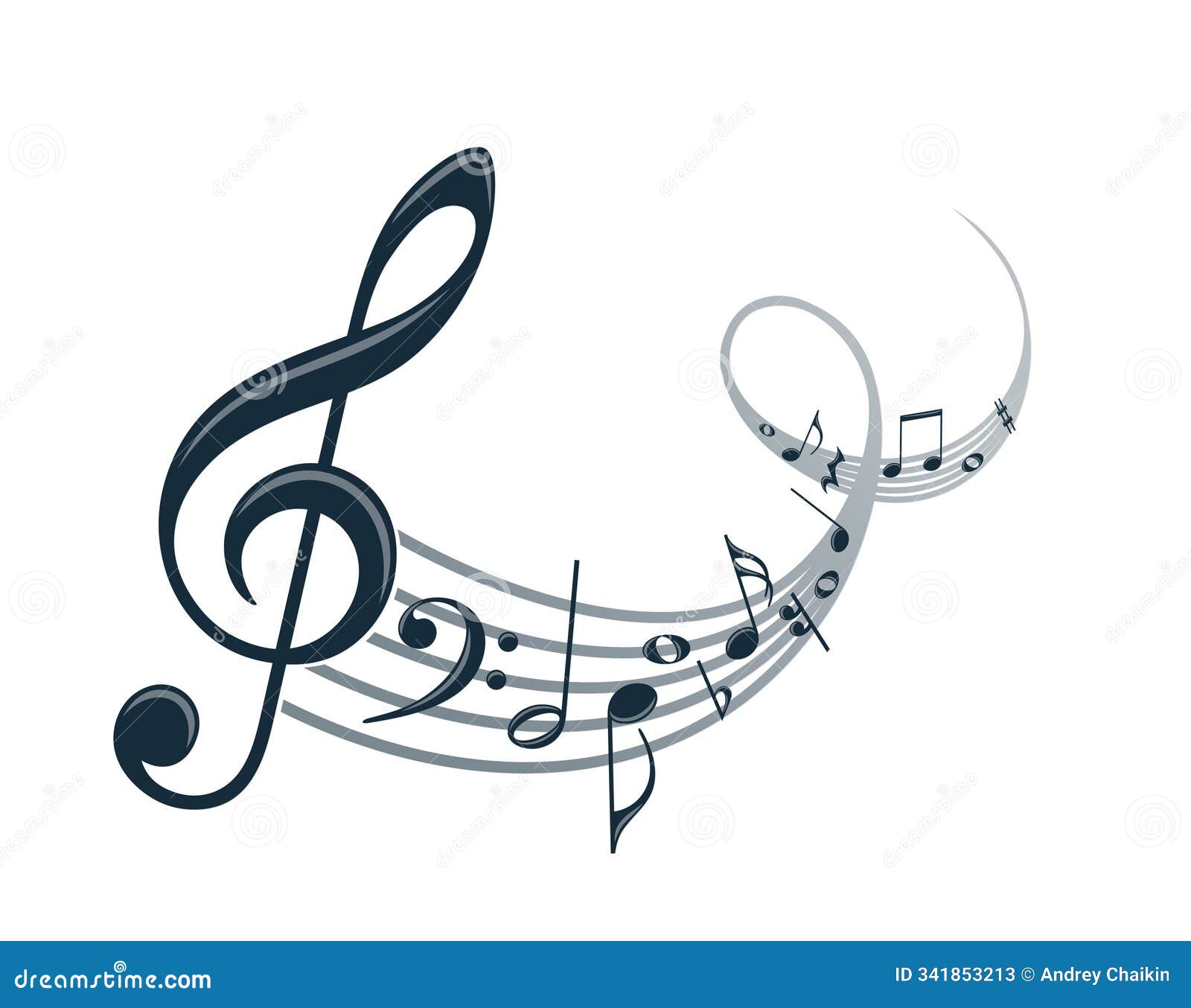 The Symbol of a Musical Notes. Stock Illustration - Illustration of ...