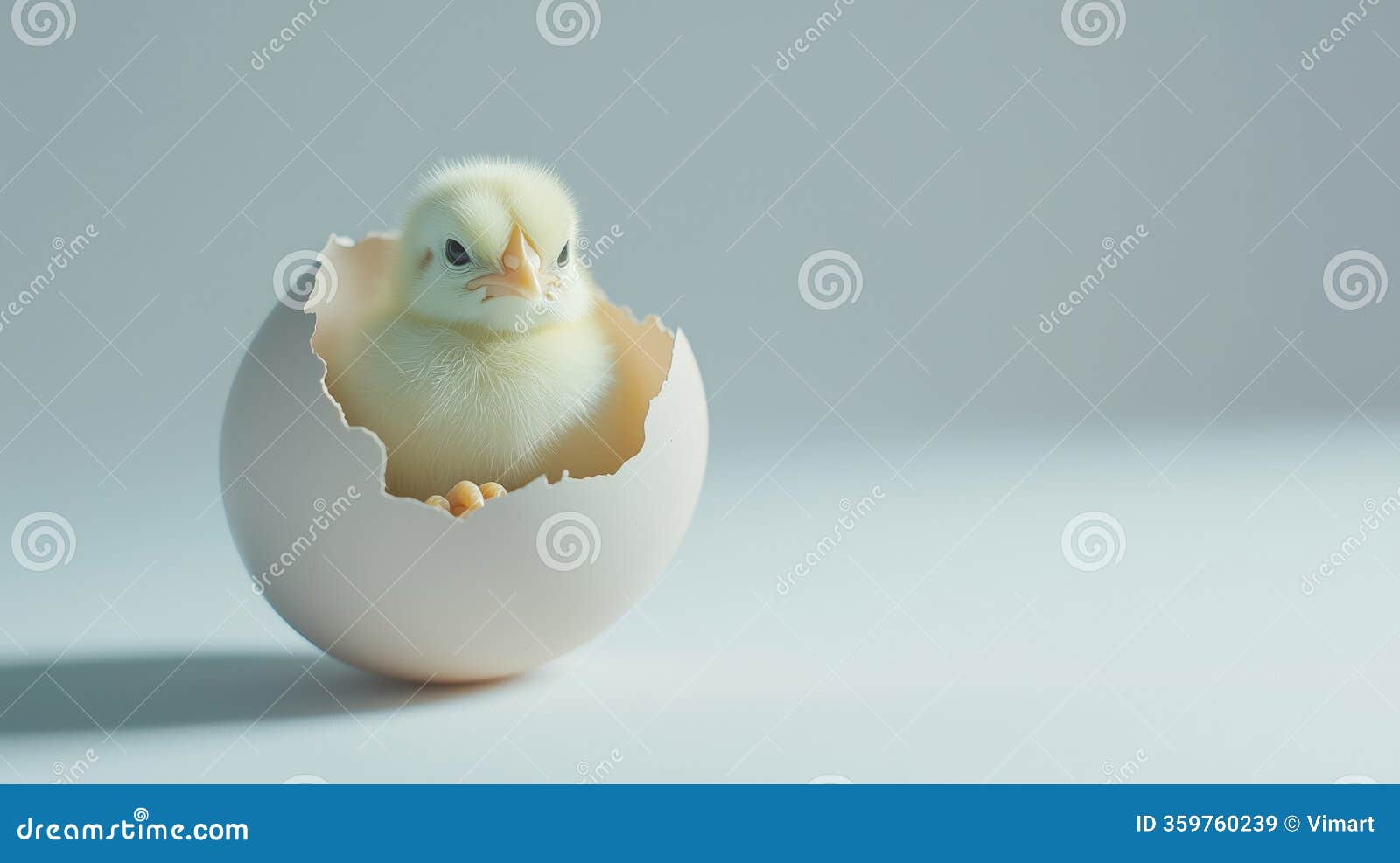 Symbol of New Life â€“ a Tiny Chick Inside a Broken Egg with an ...