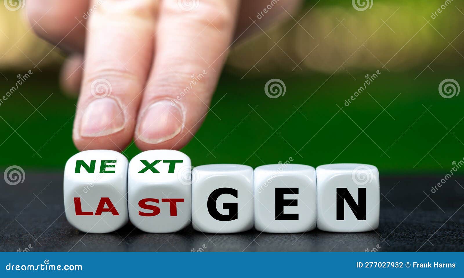 Symbol for the Next Generation. Hand Turns Dice and Changes the ...