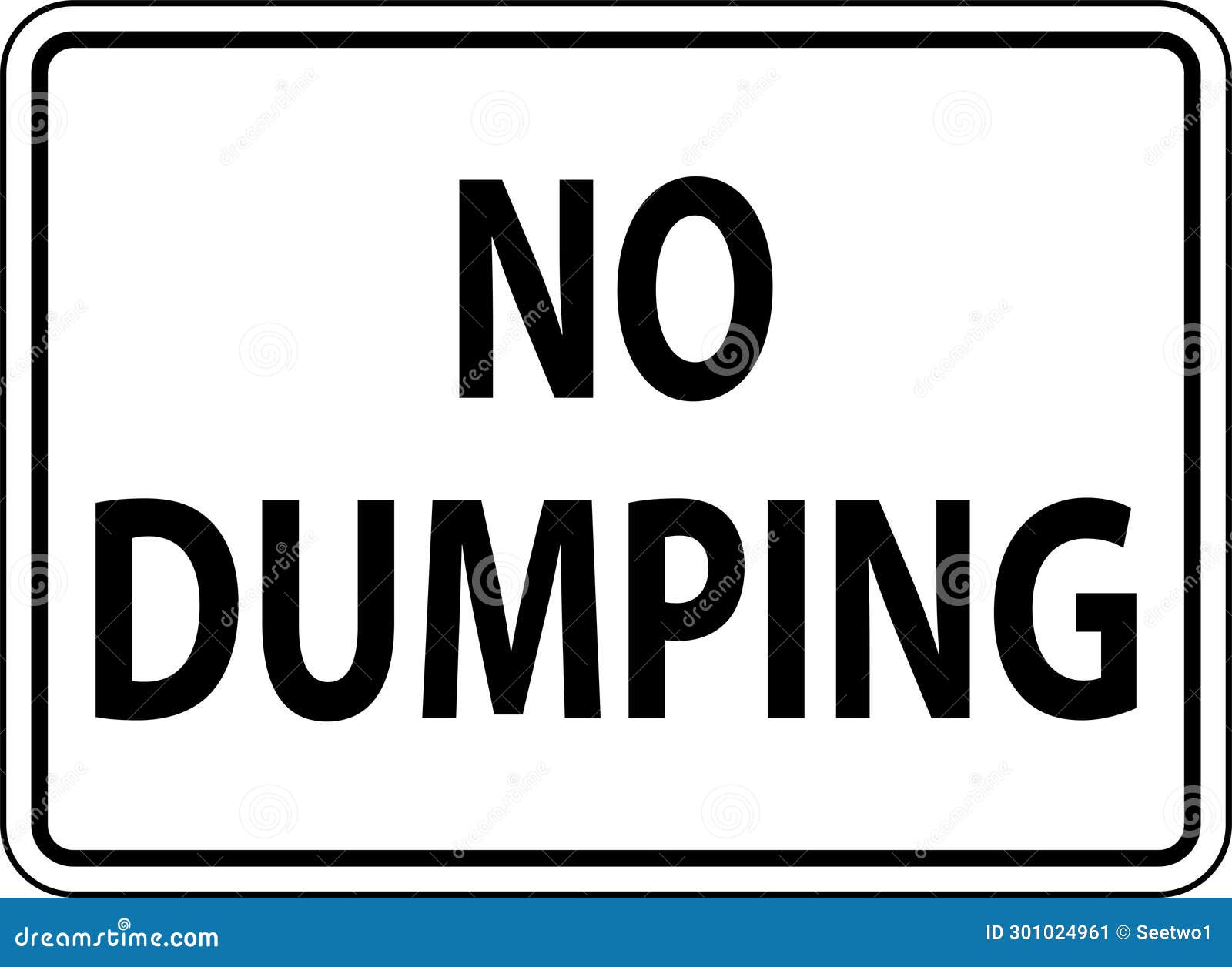 Symbol No Dumping Sign stock vector. Illustration of dumping - 301024961