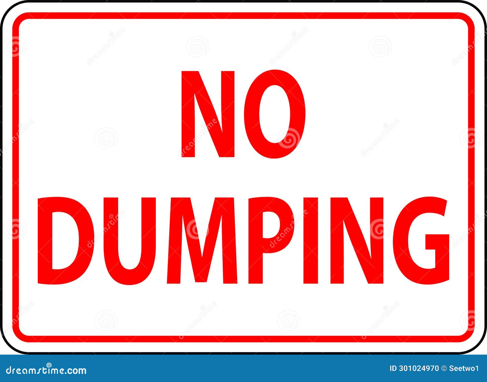 Symbol No Dumping Sign stock vector. Illustration of environment ...