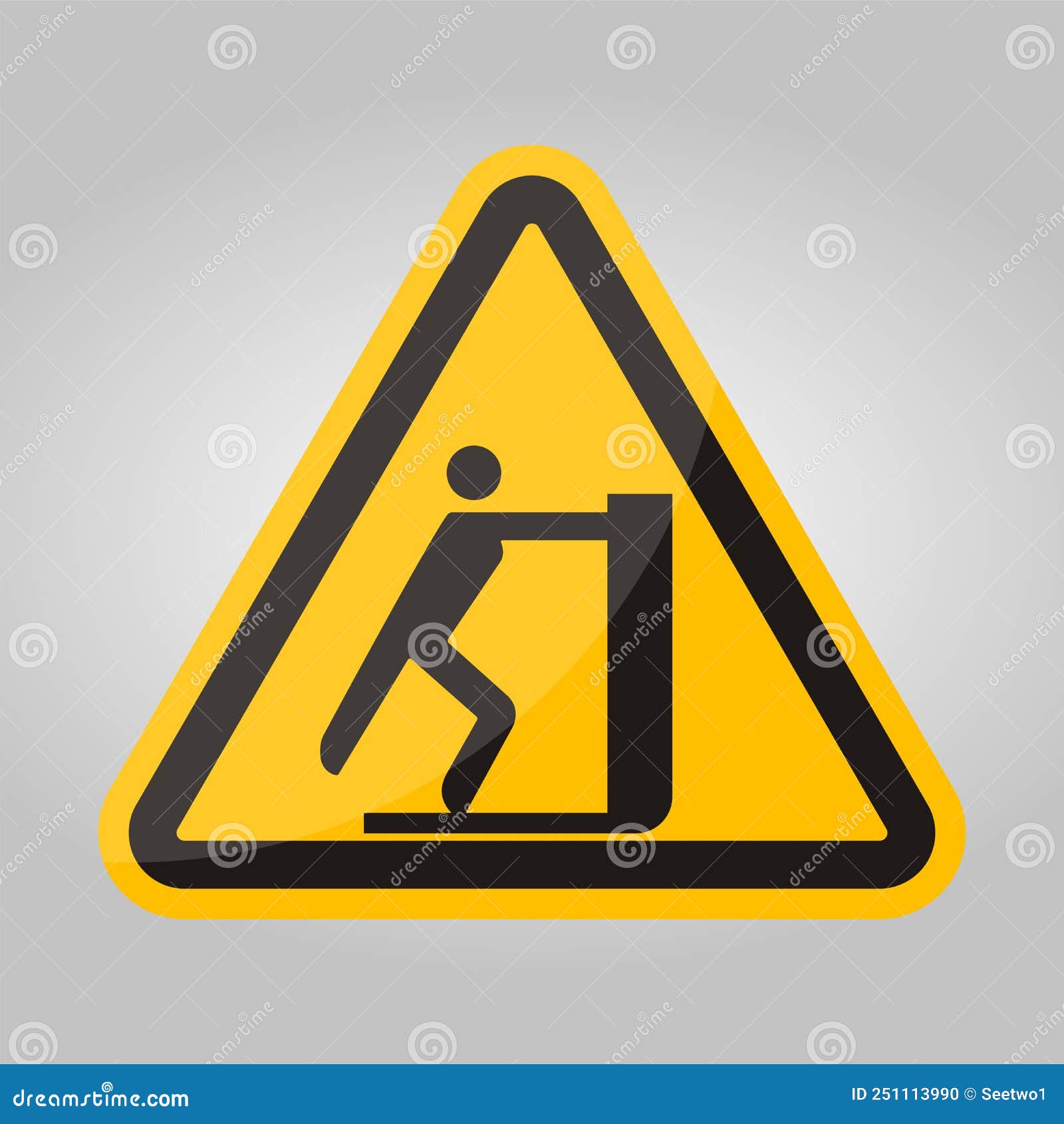 Symbol No Reaching Label on White Background Stock Vector ...