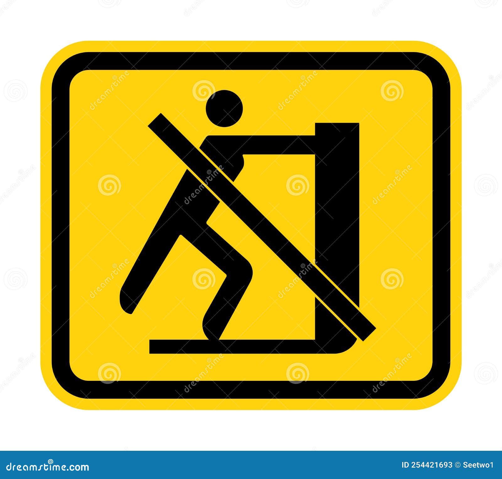 Symbol No Reaching label stock vector. Illustration of person - 254421693