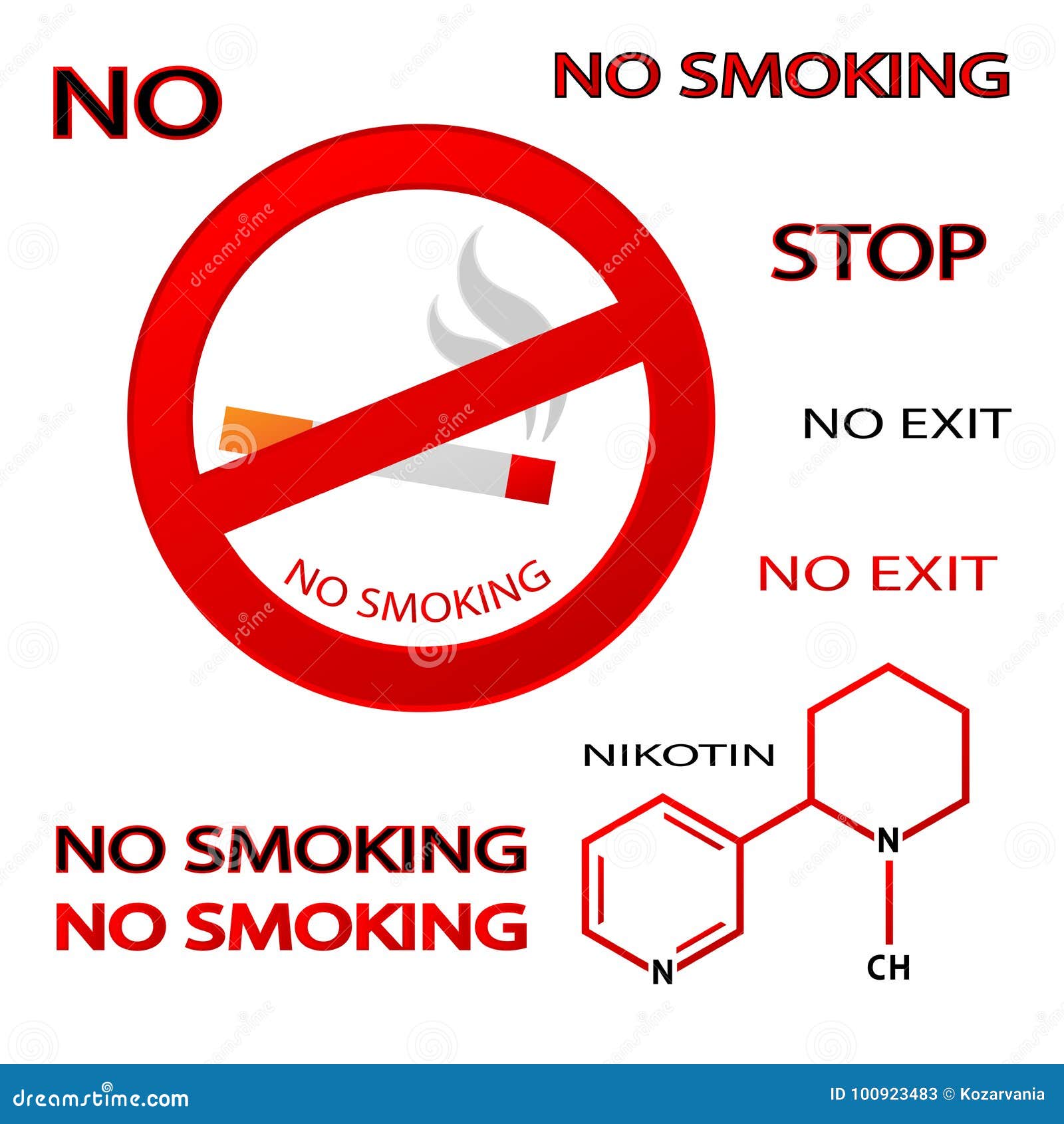 No Smoking. Stop Smoke, Sign. Prohibited Symbol. Hotel Service Symbol ...