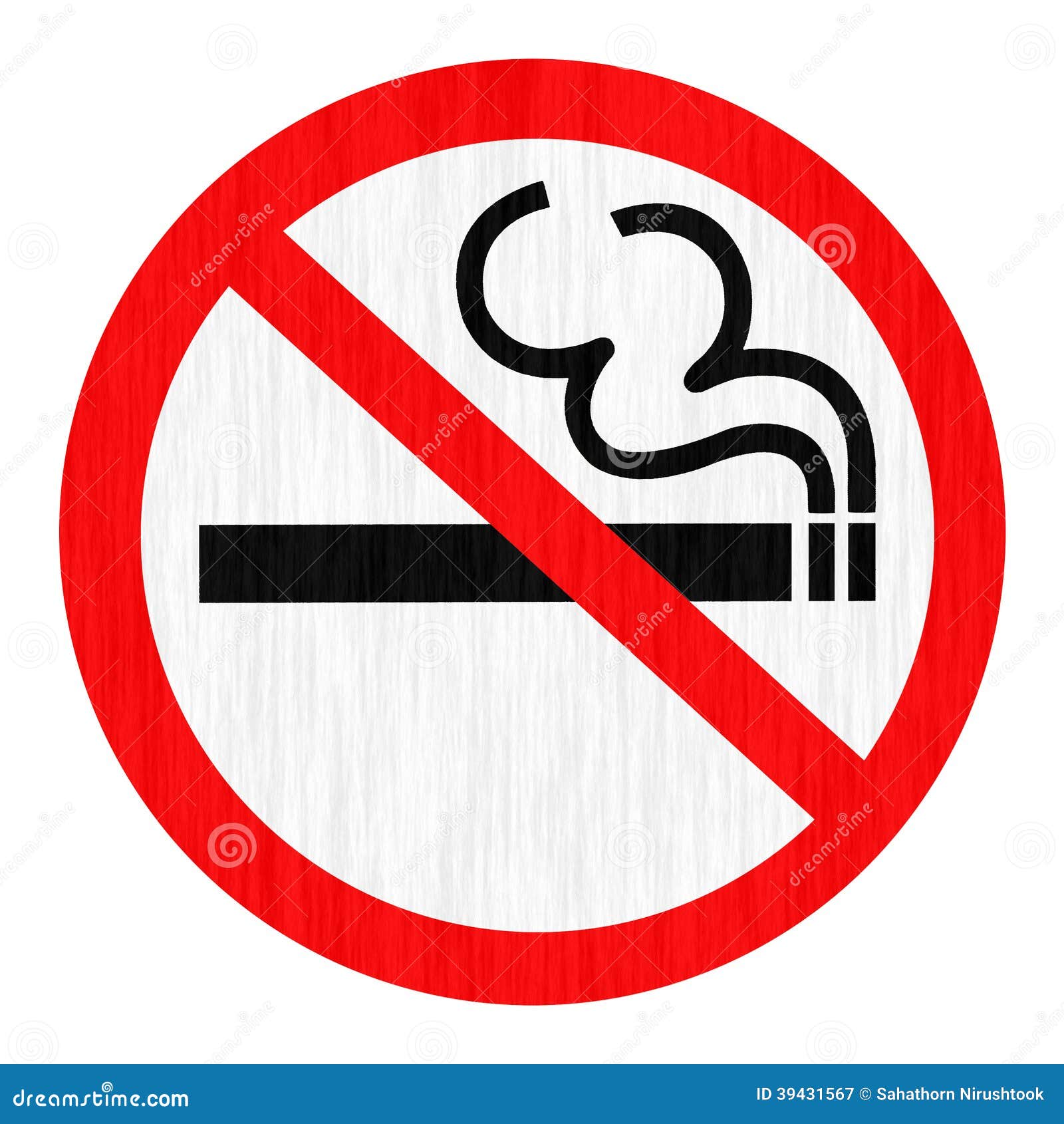 Symbol of No Smoking Zone Sign with Smoke Background Stock Illustration ...