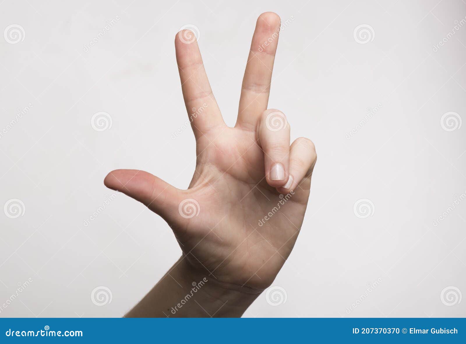 Symbol of the number three stock photo. Image of digit - 207370370