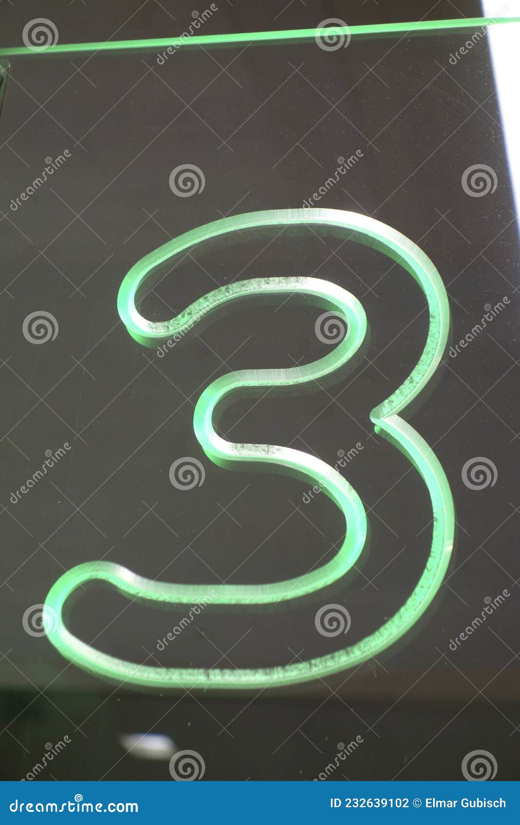 Symbol of the number three stock photo. Image of structure - 232639102