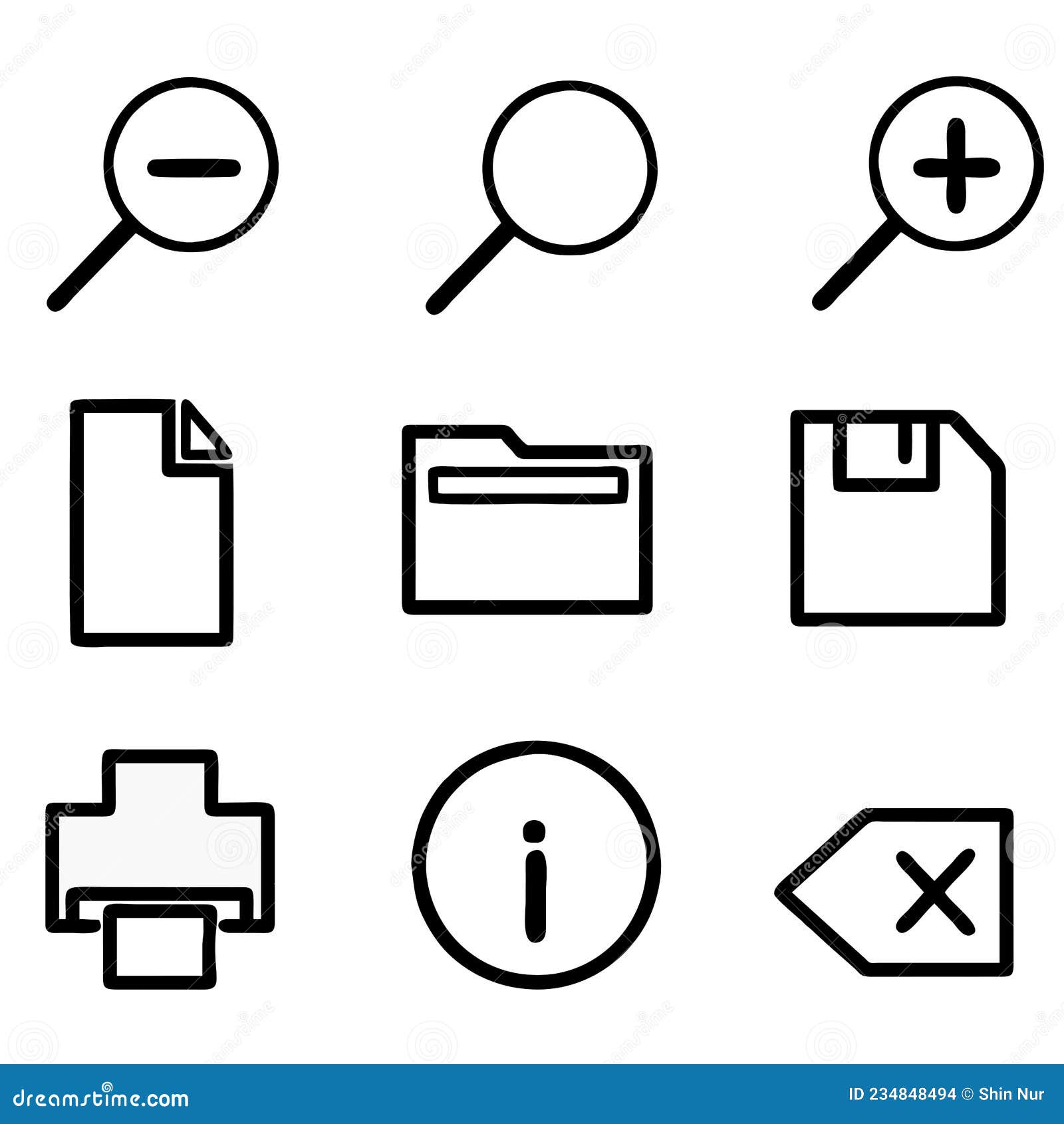 Symbol of the Office Software Elements Stock Vector - Illustration of ...