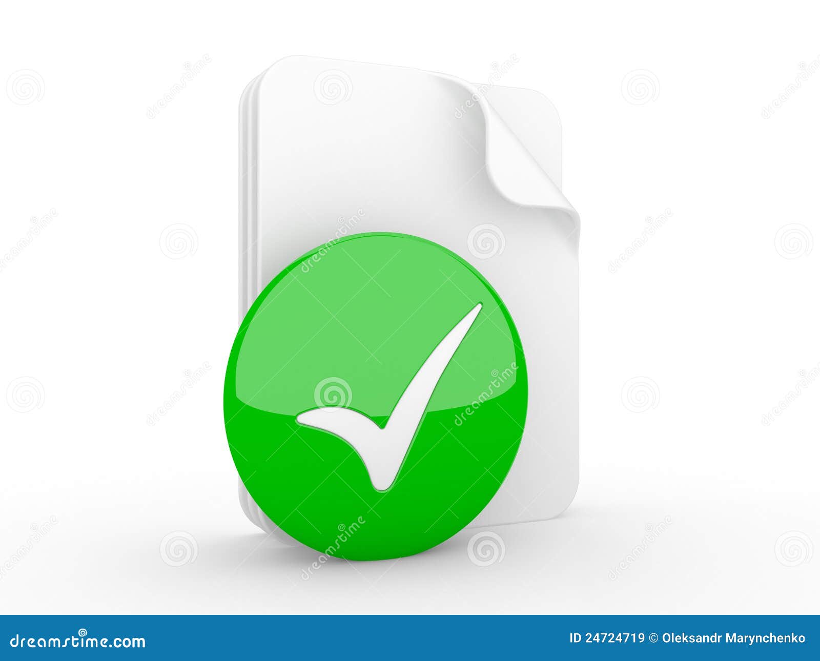 Symbol OK and Sheet of Paper Stock Illustration - Illustration of ...