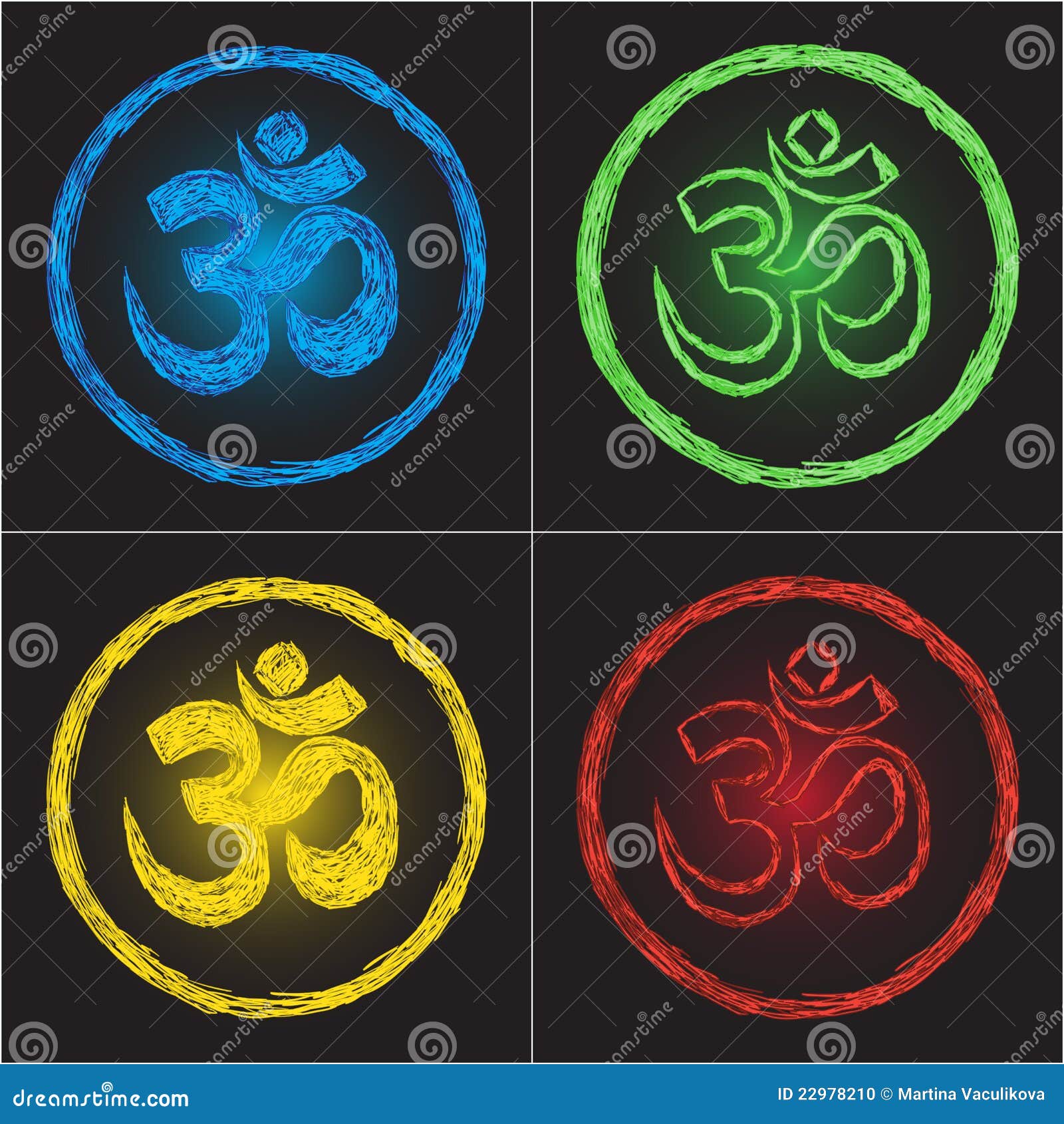 Symbol Om On Black Background Stock Photo - Image: 22978210