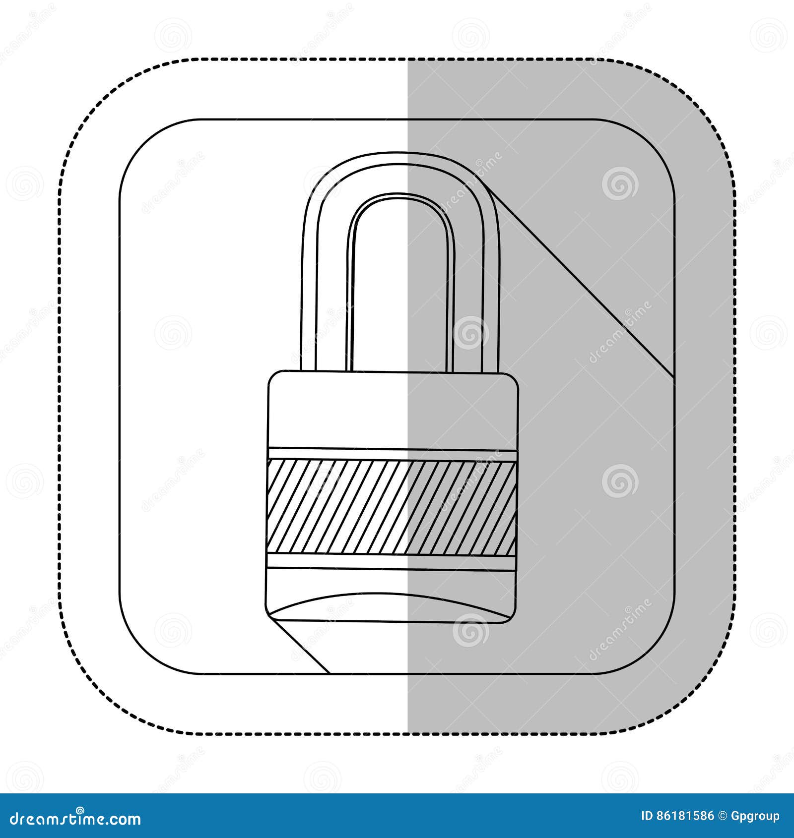 Symbol padlock icon image stock illustration. Illustration of icon ...