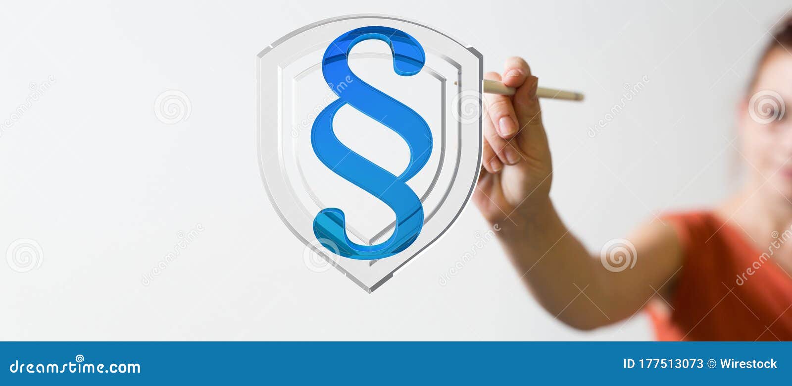 A Symbol Paragraph Law Sign Digital in Hand Stock Image - Image of ...