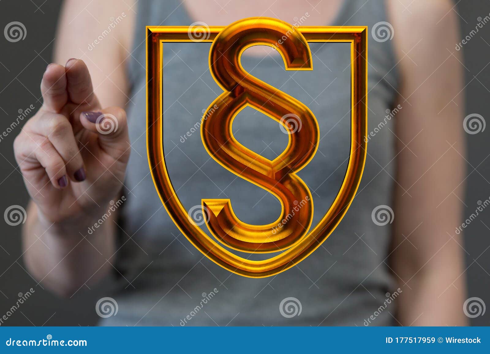 A Symbol Paragraph Law Sign Digital in Hand Stock Image - Image of ...