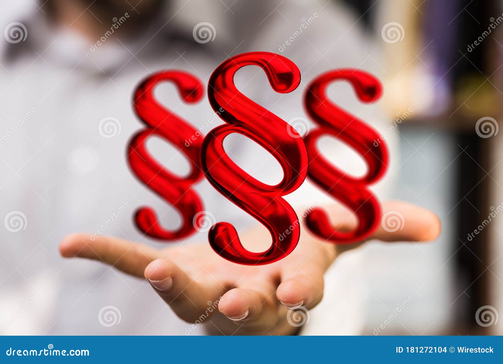 A Symbol Paragraph Law Sign Digital in Hand Stock Photo - Image of ...