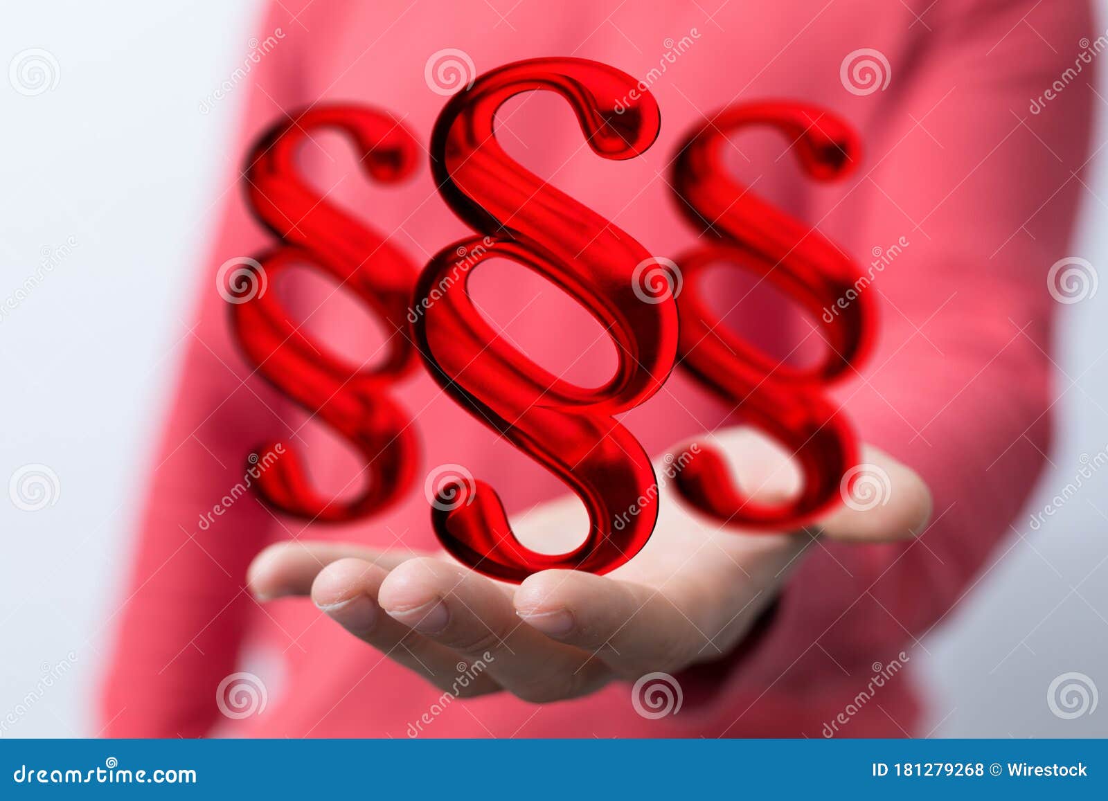 A Symbol Paragraph Law Sign Digital in Hand Stock Photo - Image of ...