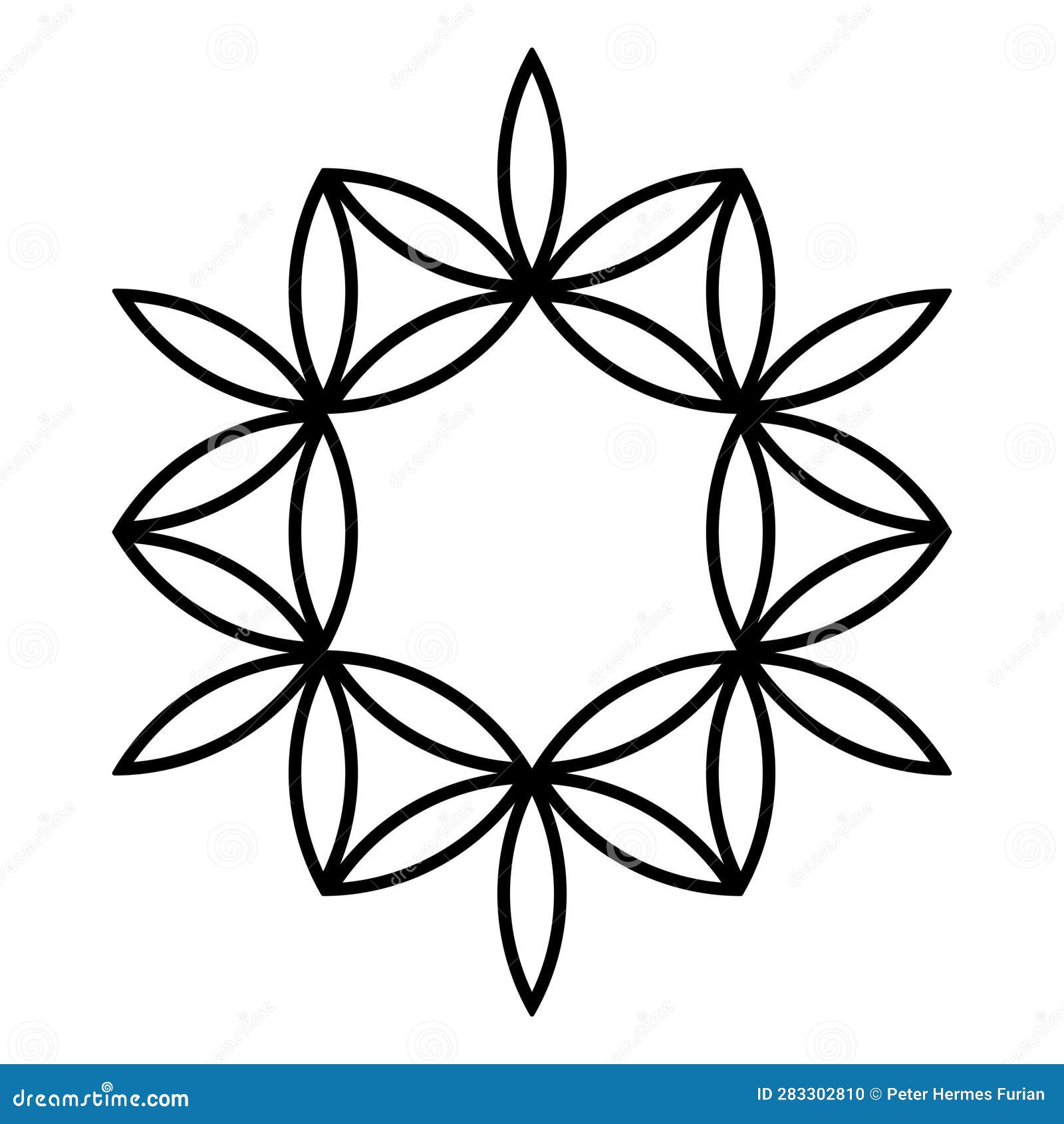 Symbol and Pattern, Resembling a Flower, Derived from a Flower of Life ...