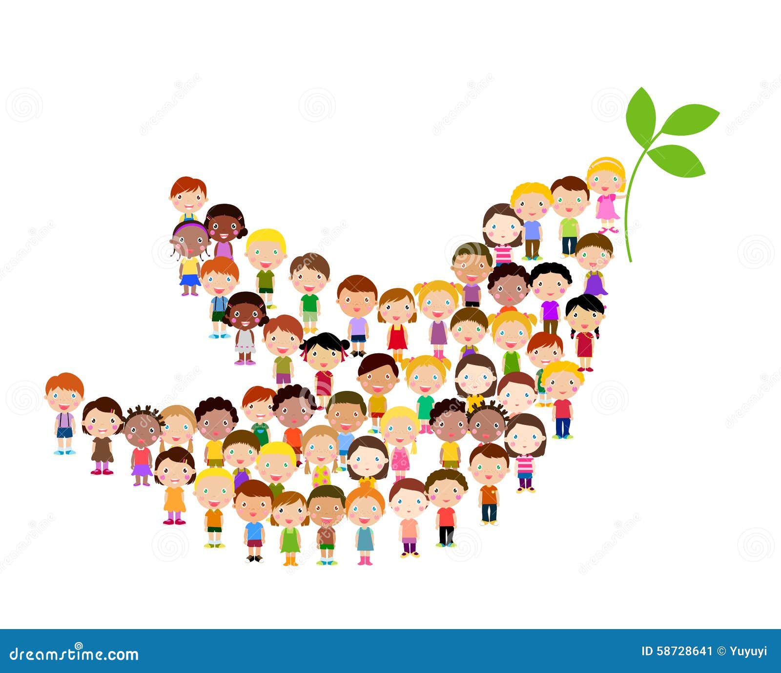 Symbol of peace - children stock vector. Illustration of kids - 58728641