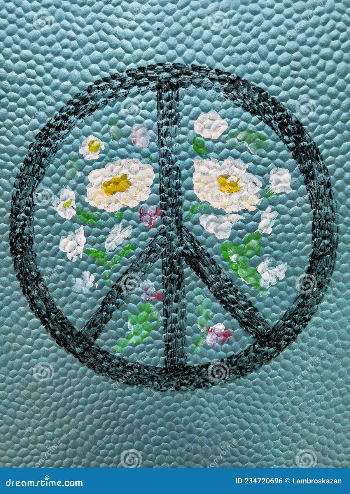 Symbol of Peace Drawn on Plastic Surface Stock Photo - Image of style ...