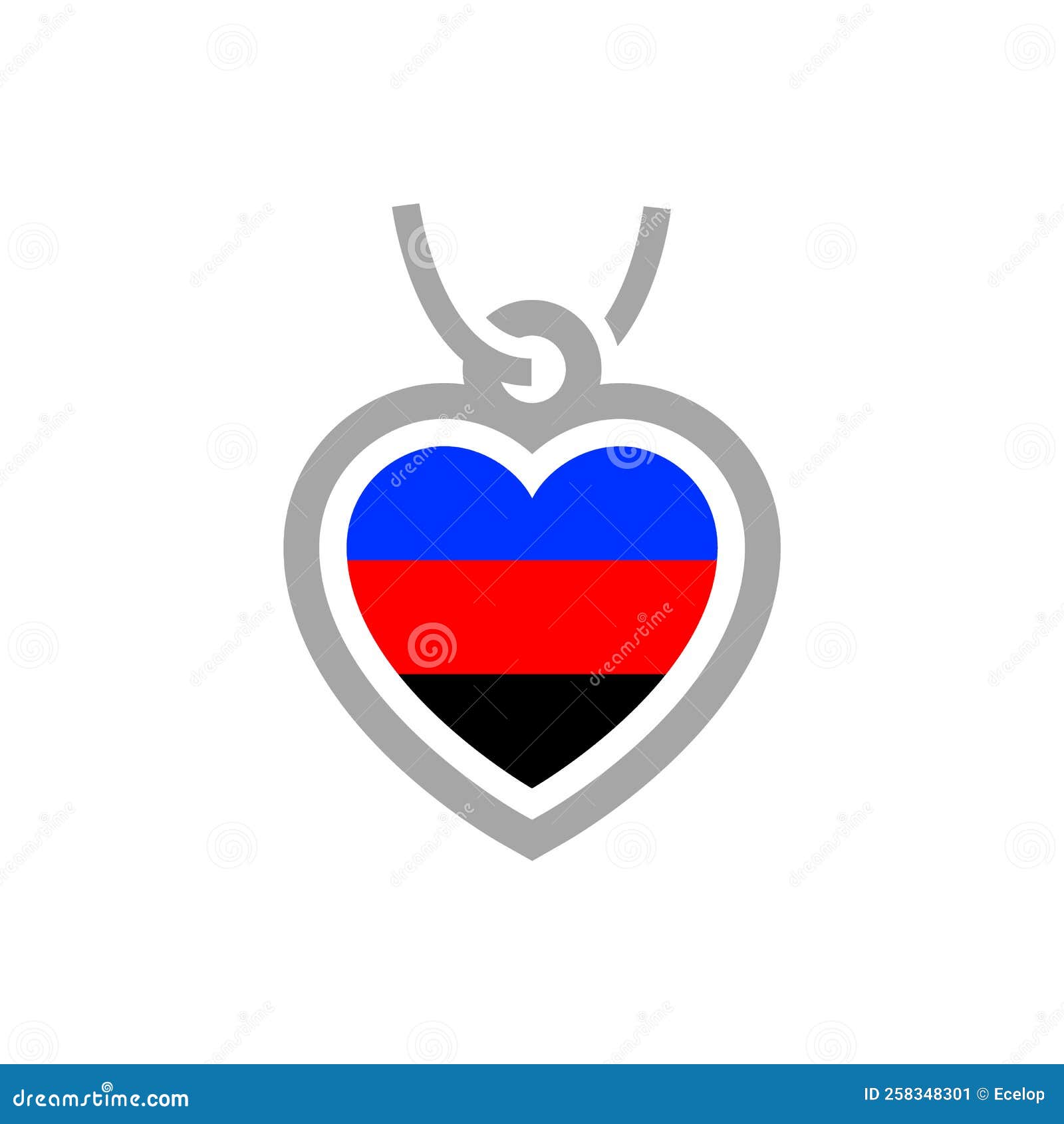 Symbol Pendant with Polyamory Flag Stock Vector - Illustration of ...