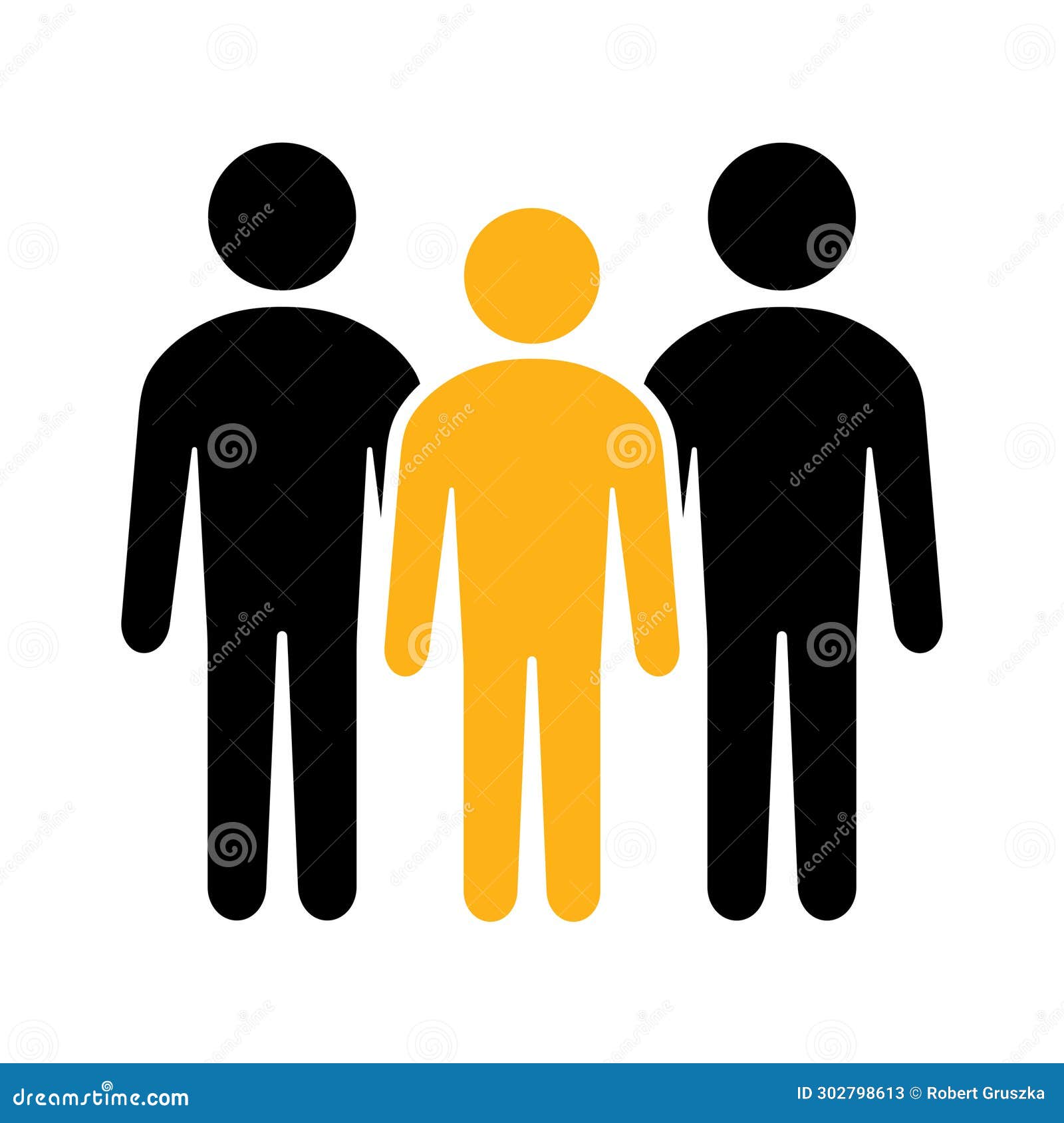 Symbol, people icon stock vector. Illustration of person - 302798613