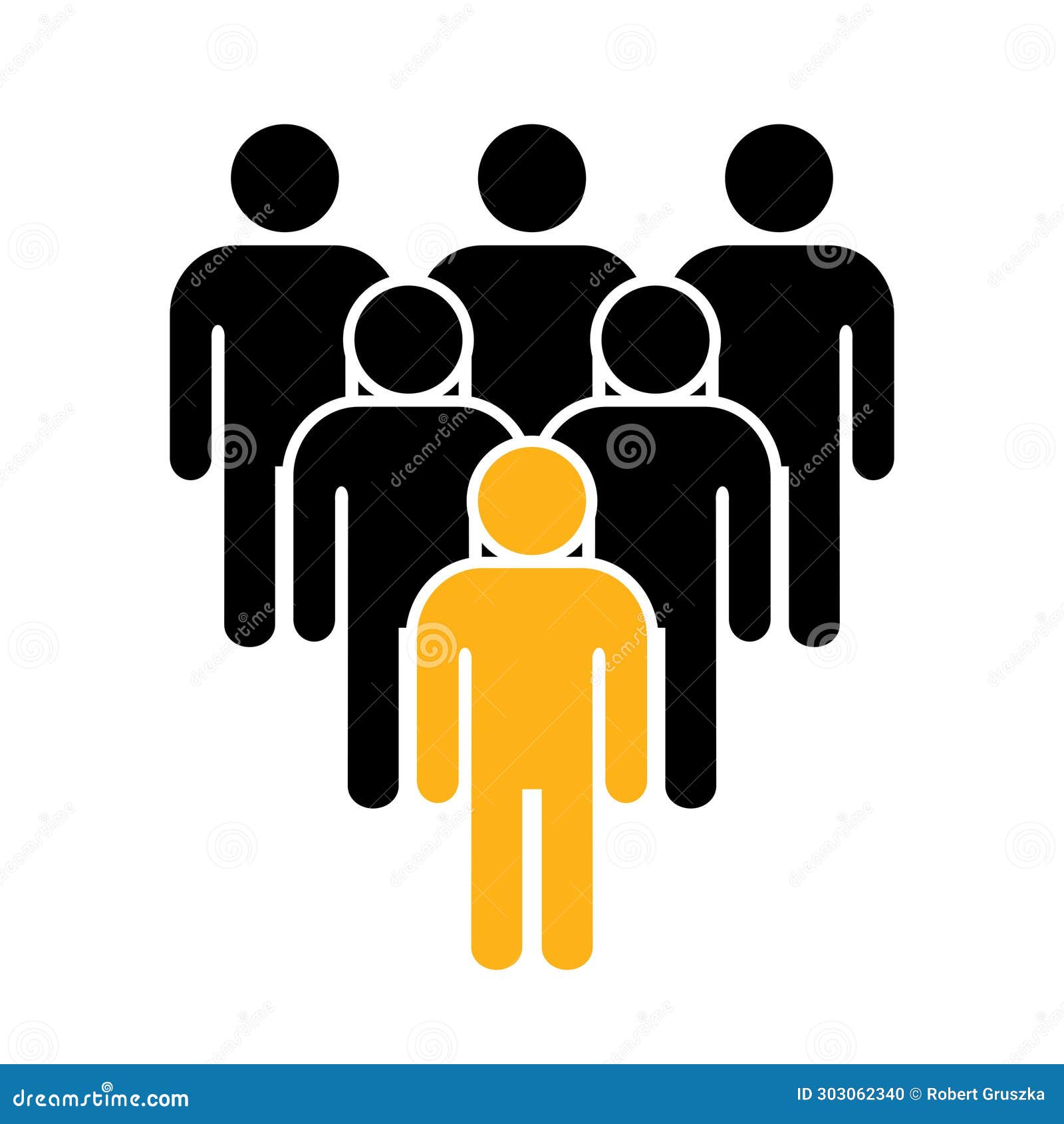 Symbol, people icon stock vector. Illustration of crowd - 303062340