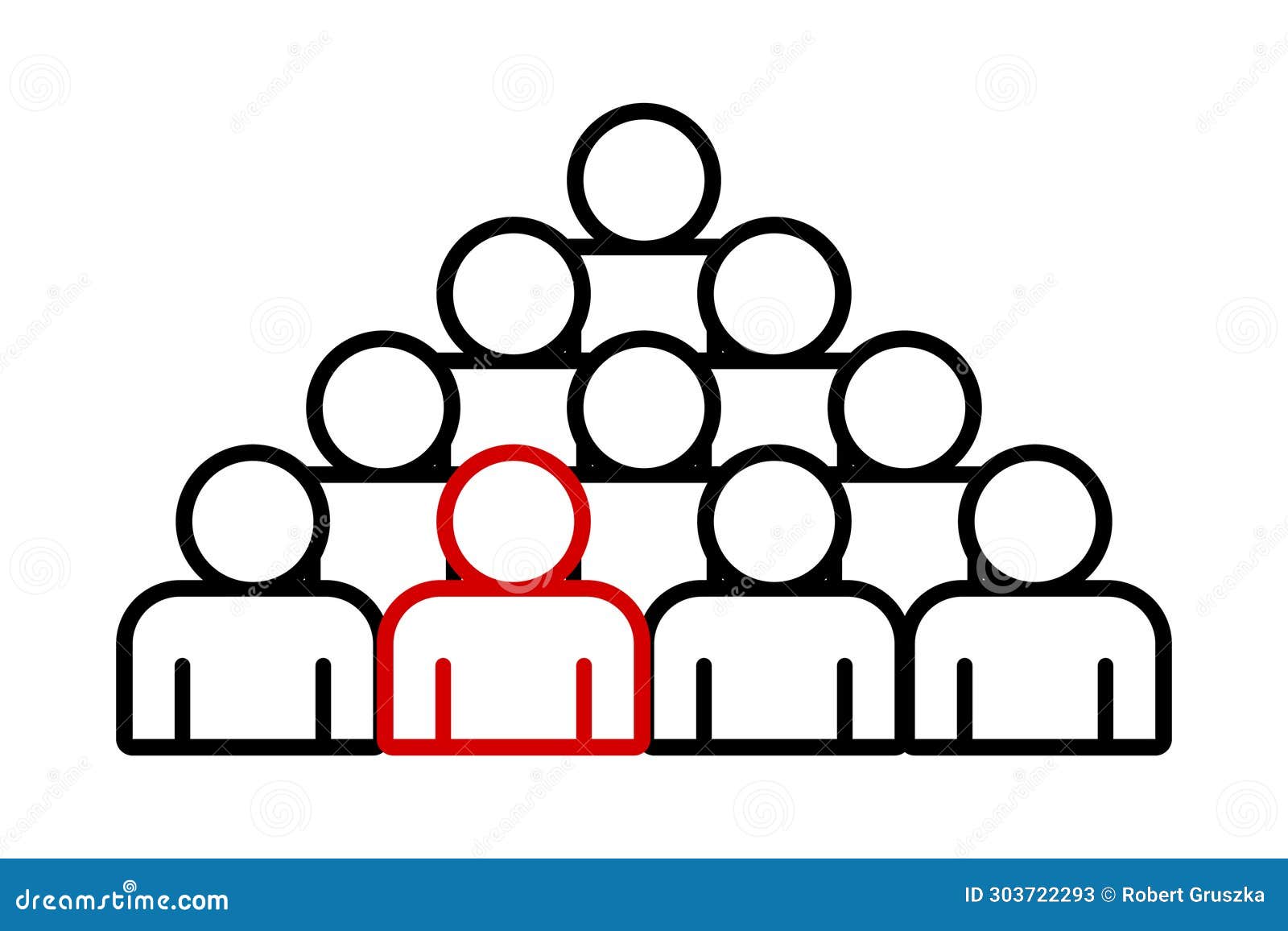Symbol, people icon stock illustration. Illustration of leader - 303722293