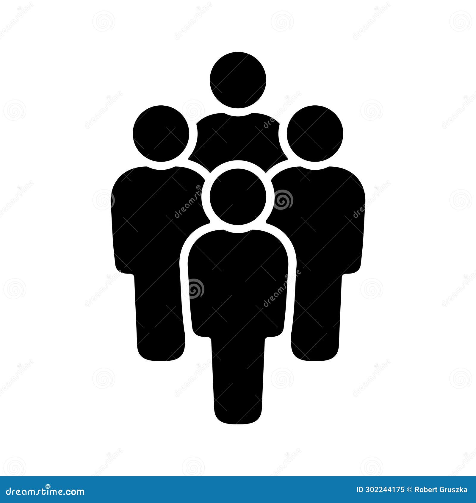 Symbol, people icon stock vector. Illustration of graphics - 302244175