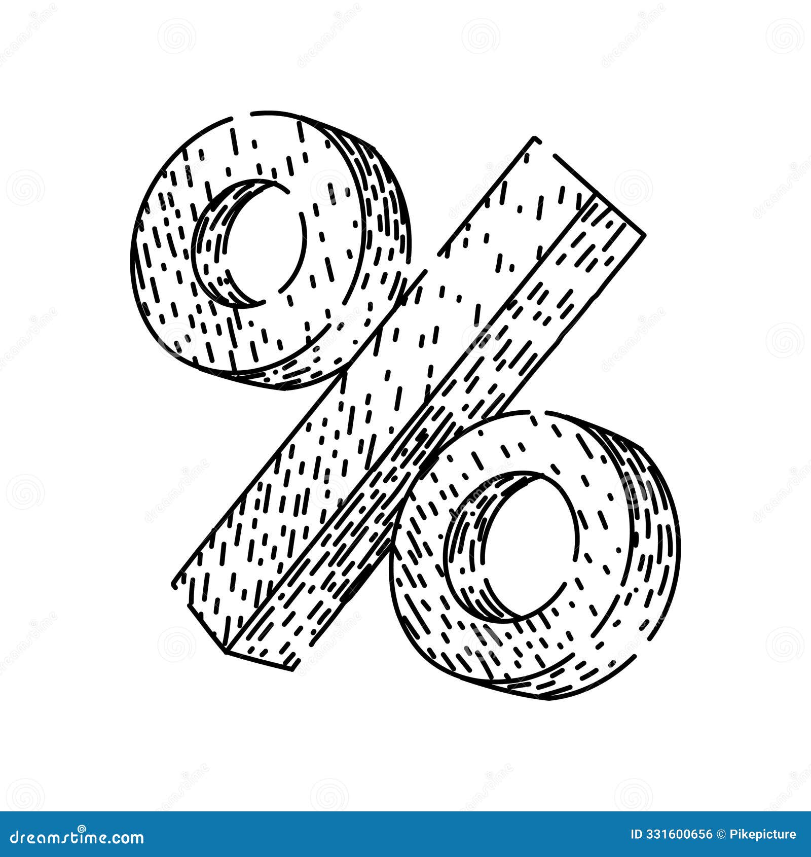 Symbol Percentage Sign Sketch Hand Drawn Vector Stock Vector - Illustration of data, analysis ...