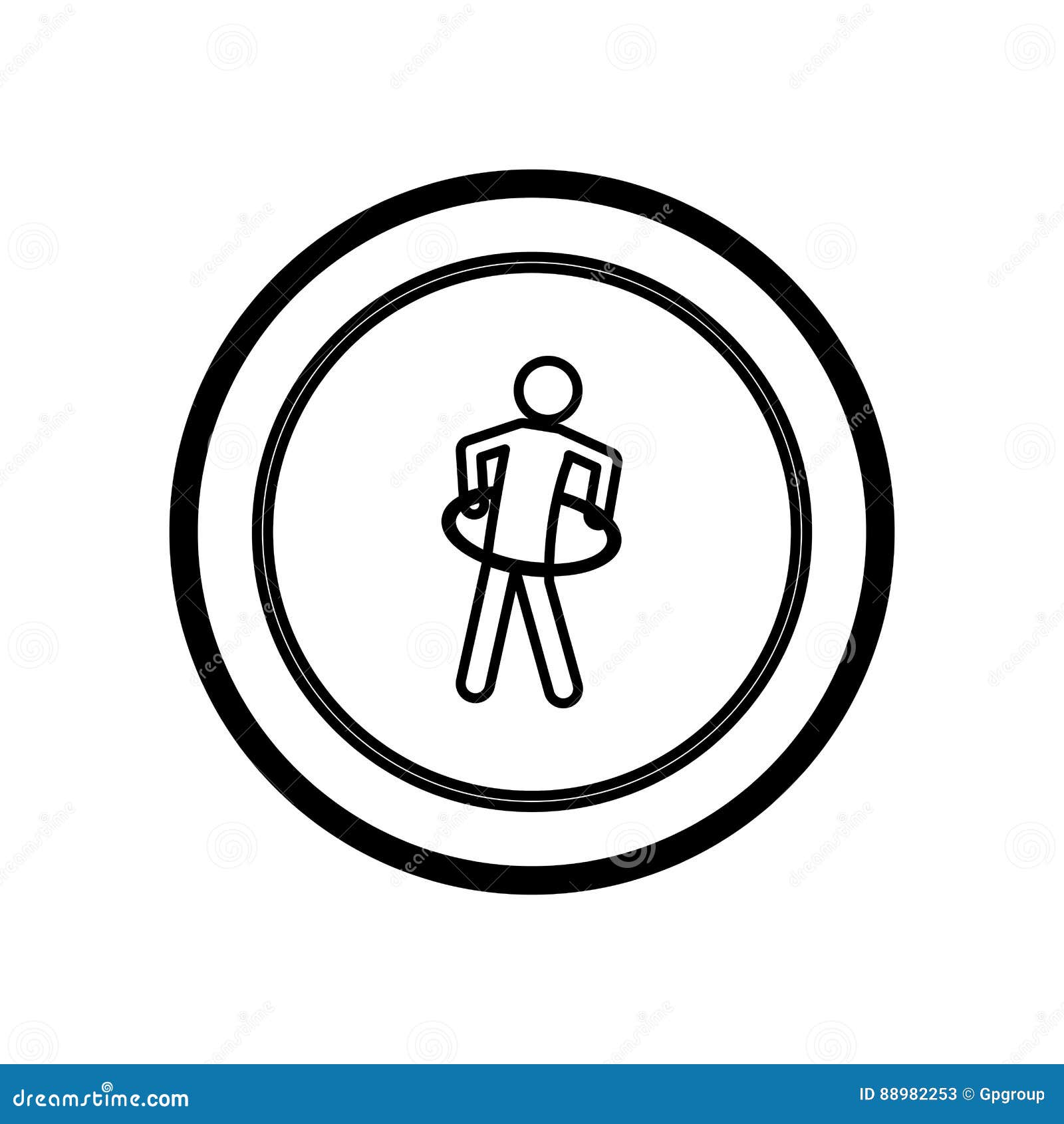 Symbol Person Do Exercise Gym Stock Illustration - Illustration of ...