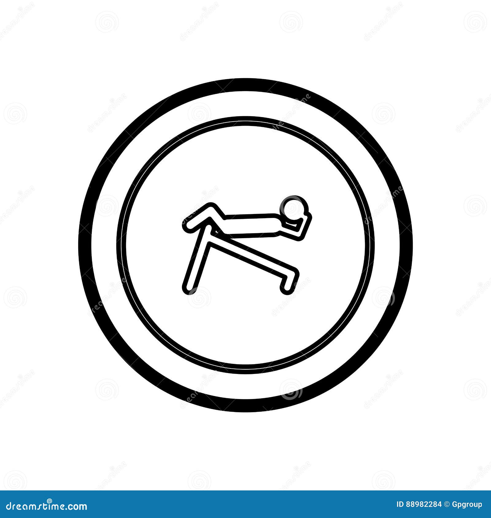 Symbol Person Do Exercise Gym Stock Illustration - Illustration of ...