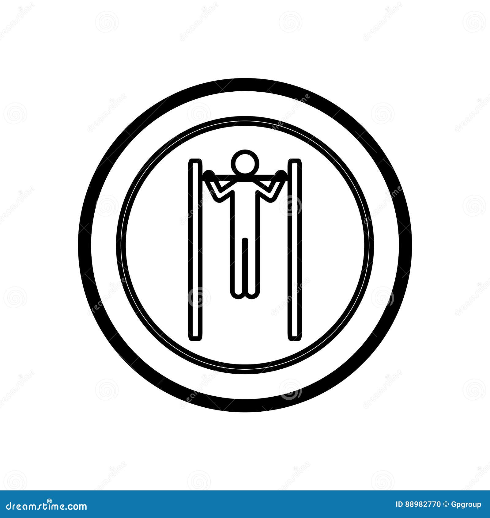 Symbol Person Do Exercise Gym Stock Illustration - Illustration of ...