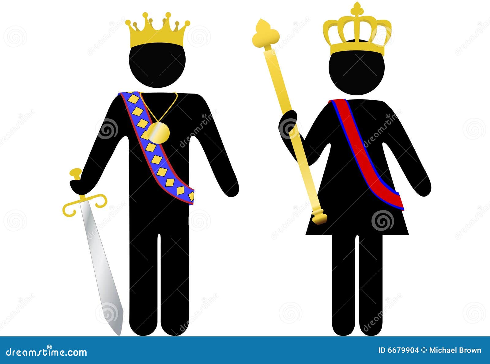 Symbol Person Royal King and Queen with Crowns Stock Vector ... Symbol Person Royal King and Queen with Crowns Stock Vector ...