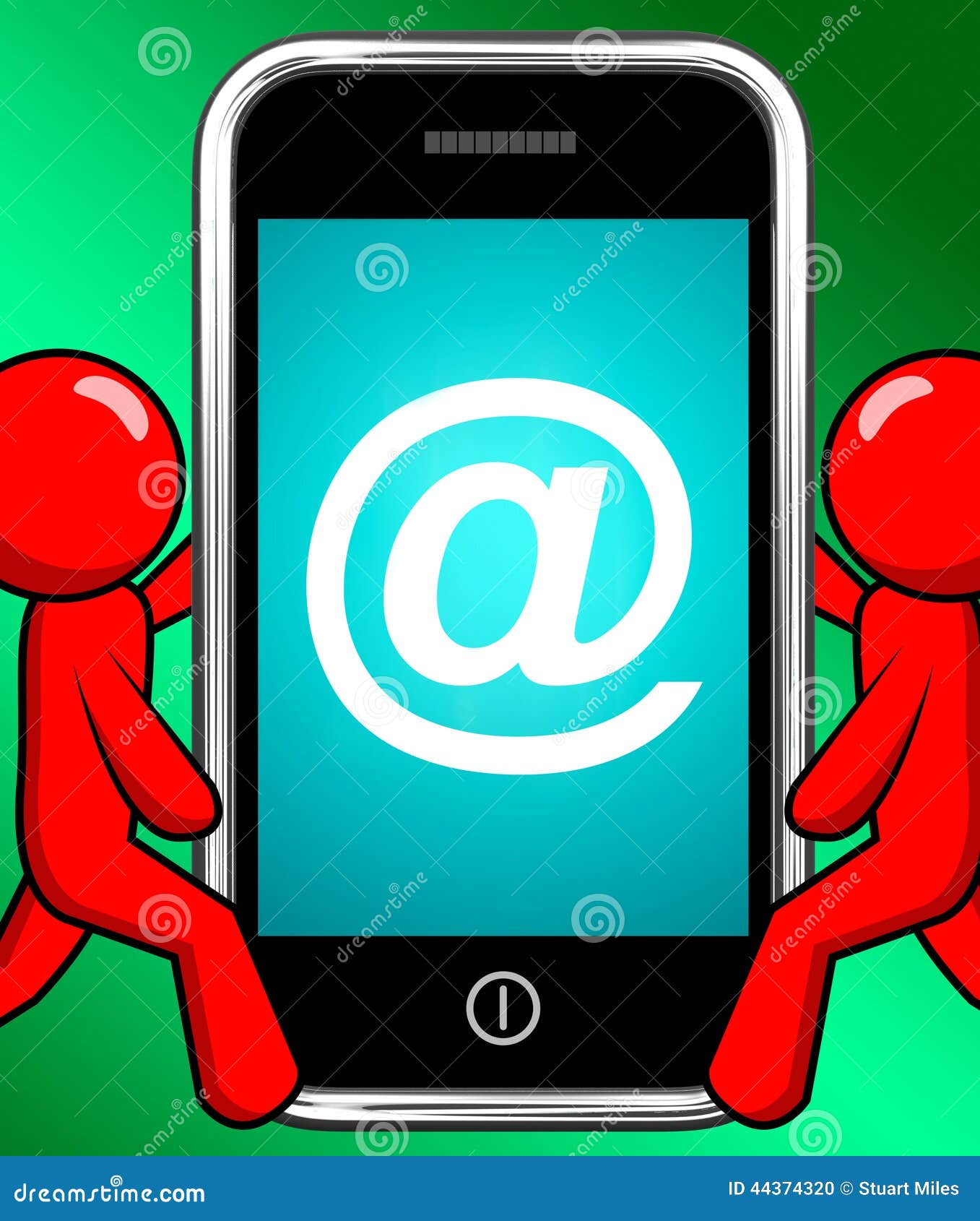 At Sign, Email Symbol Made Of Neon Light With Clipping Pat Royalty-Free ...