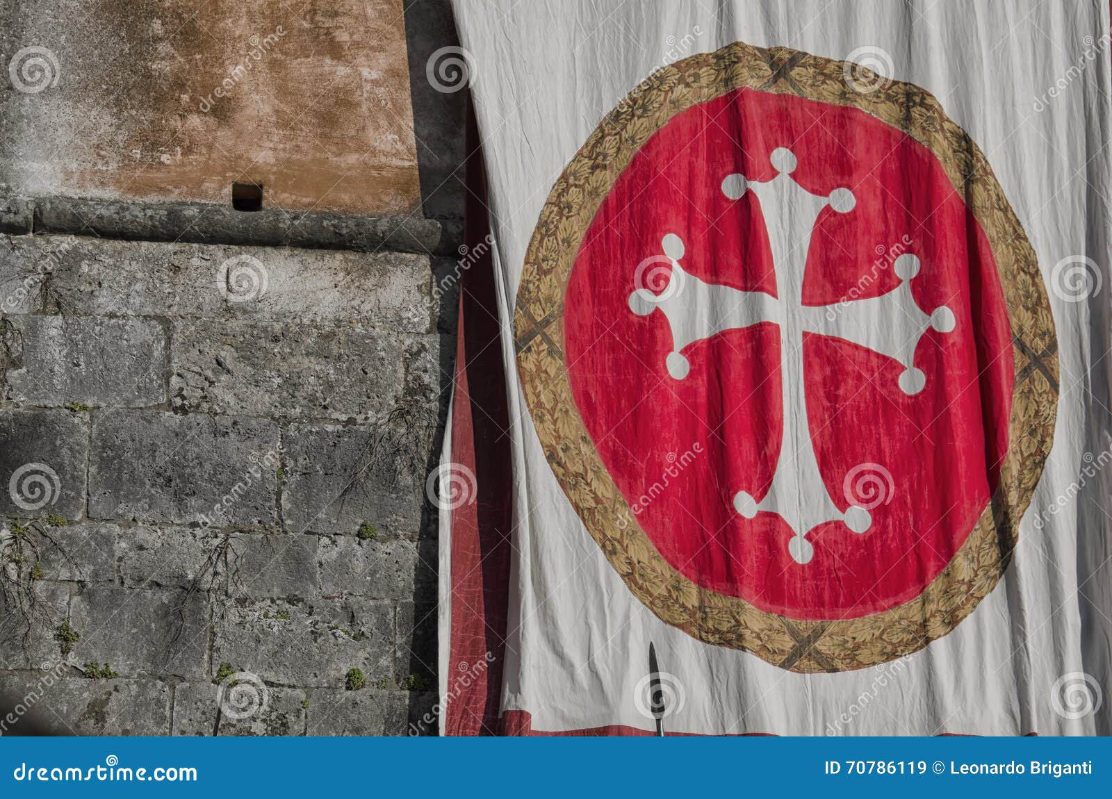 Symbol of Pisa in Medieval Fair Stock Image - Image of flag, medieval ...